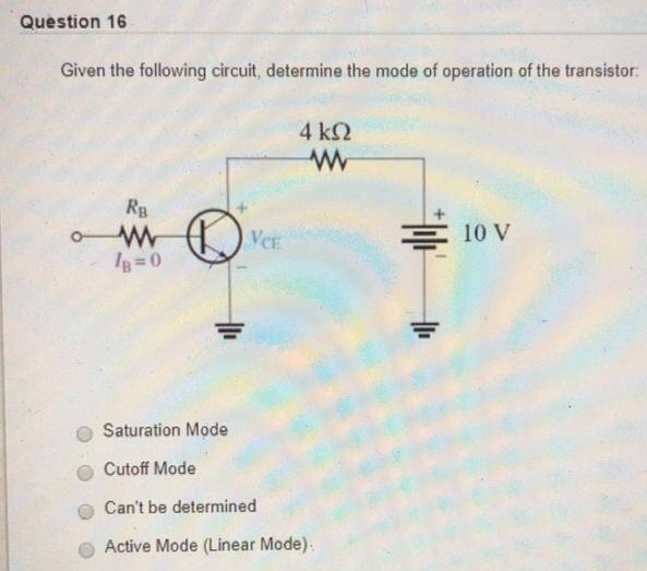 Solved Question 15 Using the load line with the Q point | Chegg.com