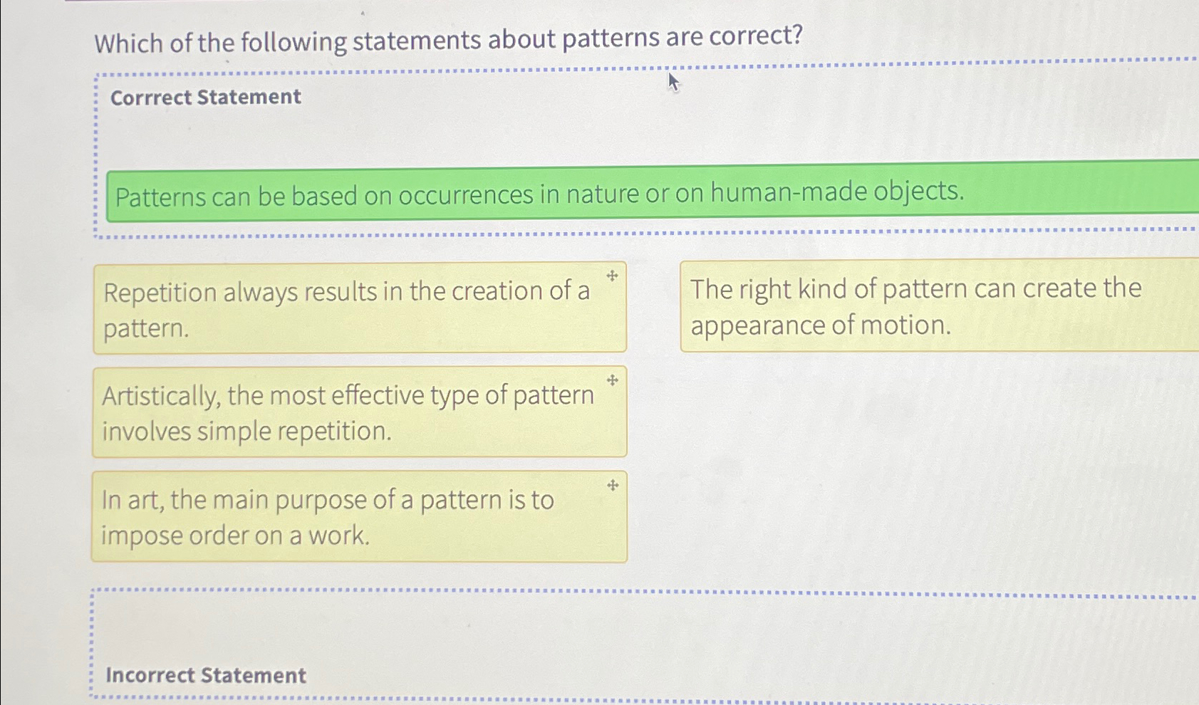Solved Which of the following statements about patterns are | Chegg.com