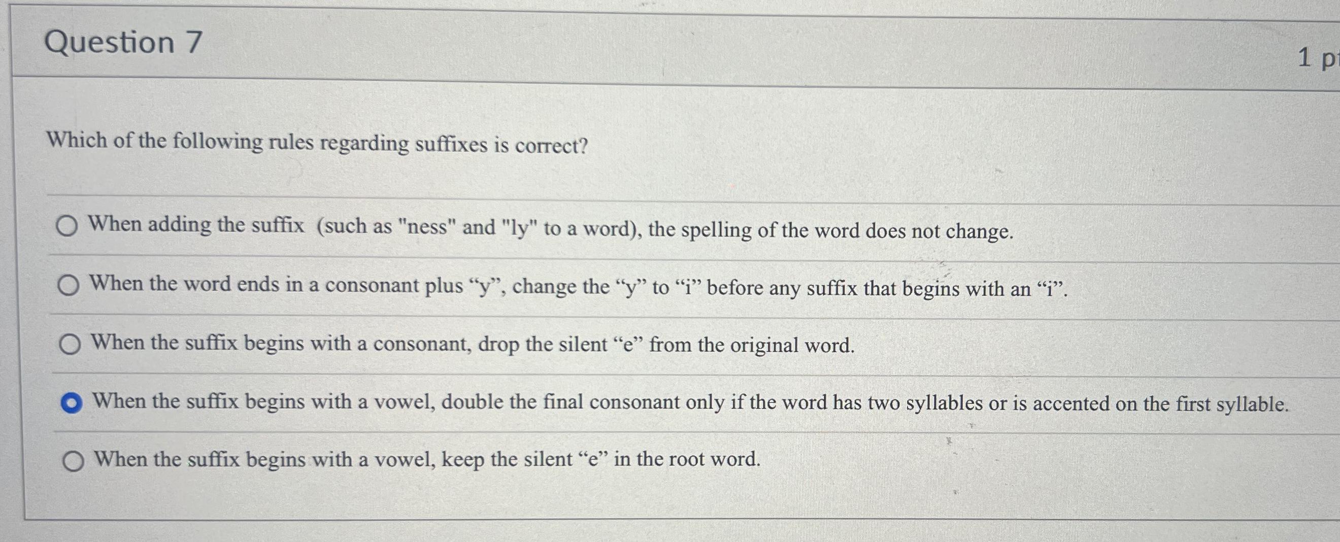 Solved Question 7Which of the following rules regarding | Chegg.com