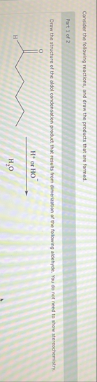 Solved Consider the following reactions, and draw the | Chegg.com