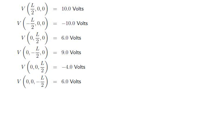 Solved A cube of side length L = 10 cm is centered at the | Chegg.com