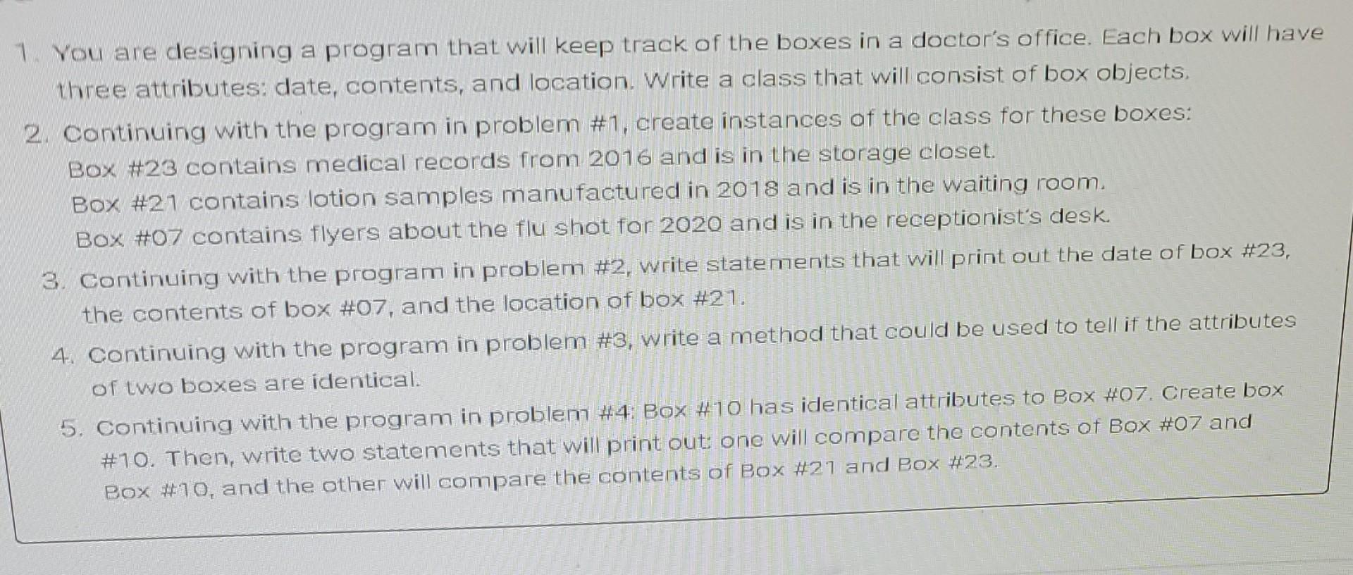 Solved 1. You are designing a program that will keep track | Chegg.com