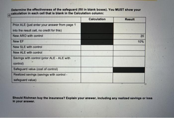 Quantitative Risk Assessment Single loss expectancy | Chegg.com