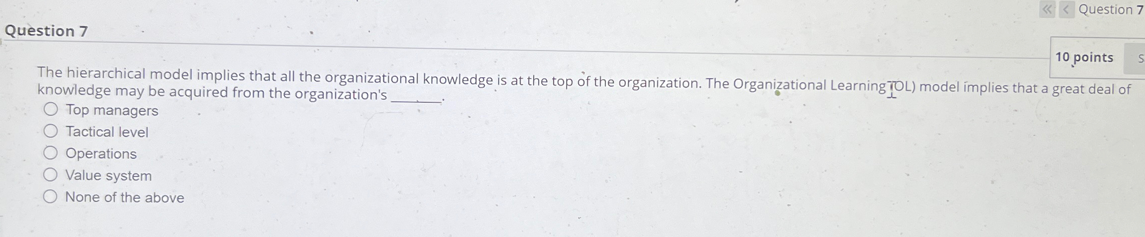 Solved Question 7Question 710 ﻿pointsThe hierarchical model | Chegg.com