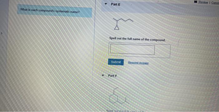 Solved What is each compound's systematic name? Spell out | Chegg.com