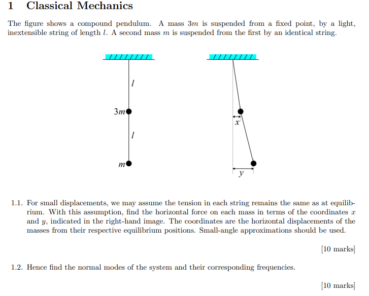 1 ﻿Classical MechanicsThe figure shows a compound | Chegg.com