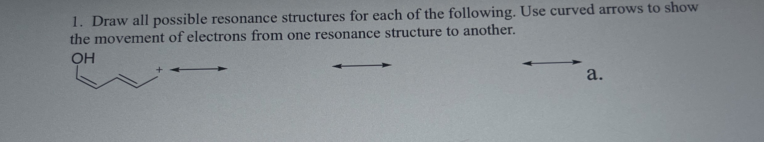 Solved Draw all possible resonance structures for each of | Chegg.com