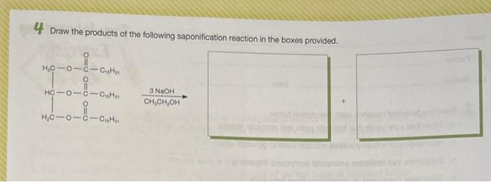 Solved Draw the products of the following saponification | Chegg.com