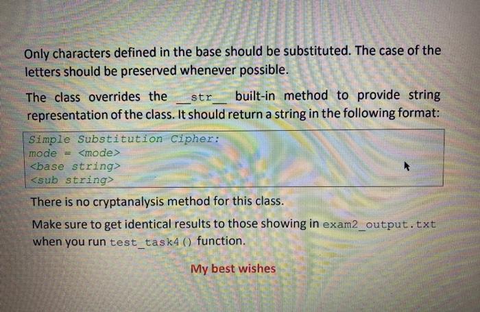 Solved Task 4: Simple Substitution Cipher (4 pts) Implement | Chegg.com