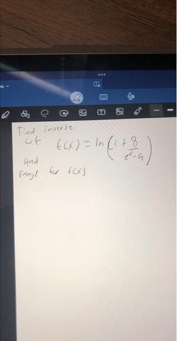 Solved Find inverse and f(x)=ln(1+ex−48) | Chegg.com
