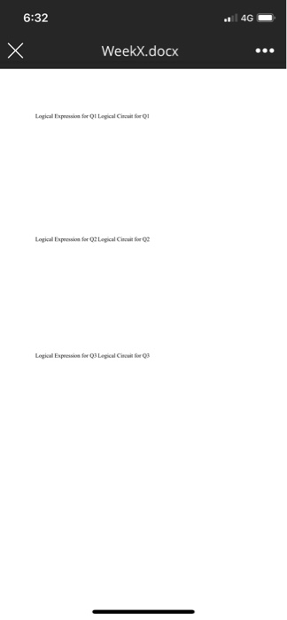 6:32 X WeekX.docx 13 The Karnaugh-Veitch diagram (KV | Chegg.com