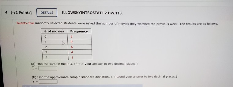 Solved 1. (-12 Points] DETAILS ILLOWSKYINTROSTAT1 2.HW.092. | Chegg.com