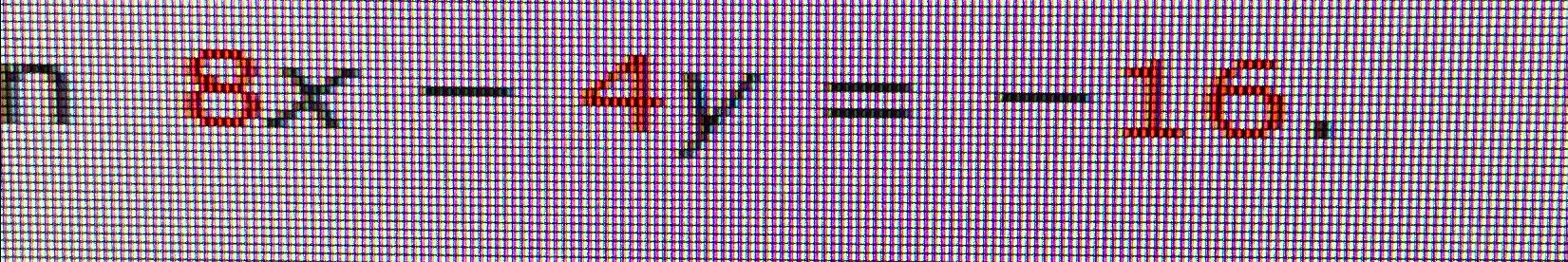Solved 8x-4y=-16 | Chegg.com
