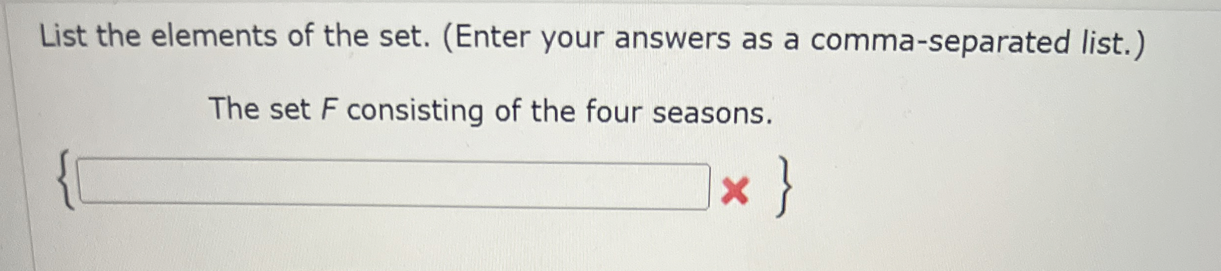 Solved List the elements of the set. (Enter your answers as | Chegg.com