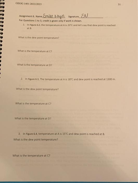 Solved 6. Adiabatic Lapse Rates and Orographic Precipitation | Chegg.com