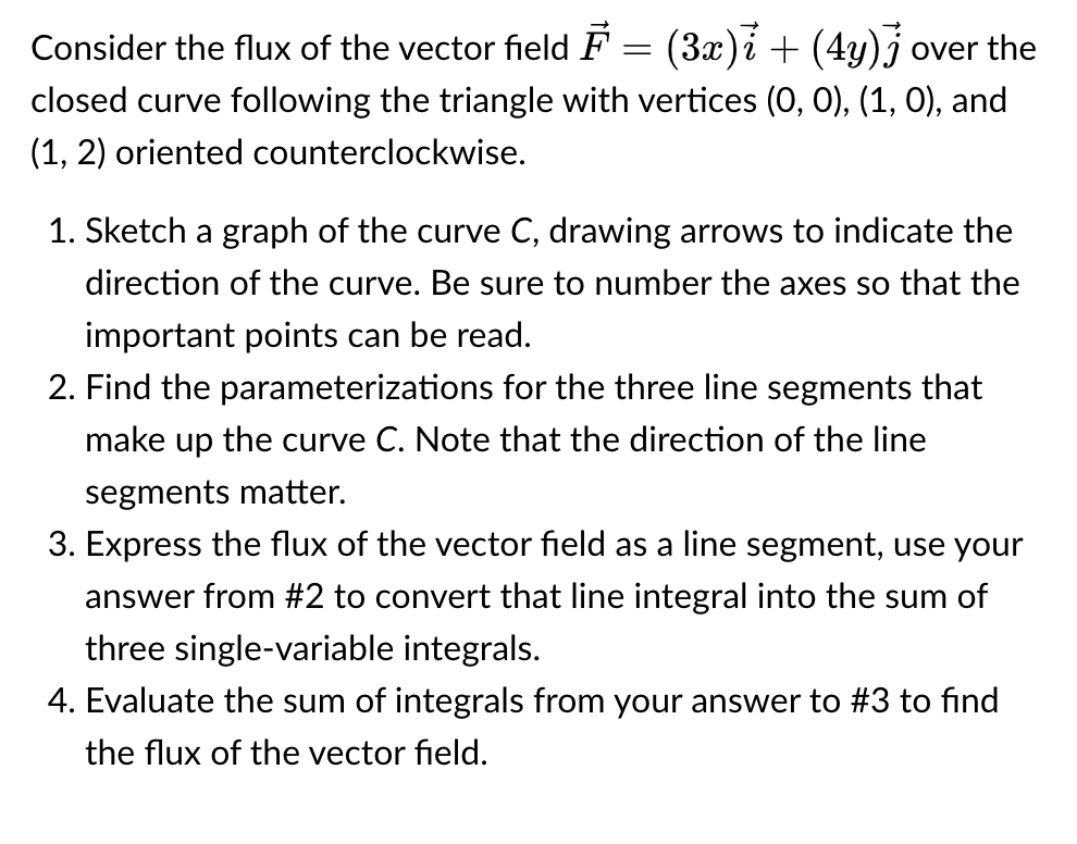 Solved Consider the flux of the vector field | Chegg.com