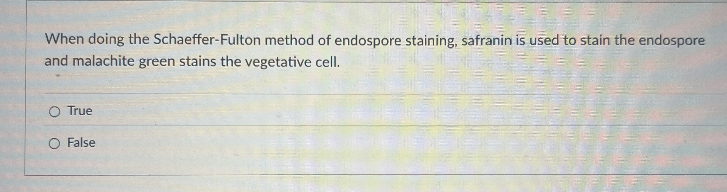 Solved When doing the Schaeffer-Fulton method of endospore | Chegg.com