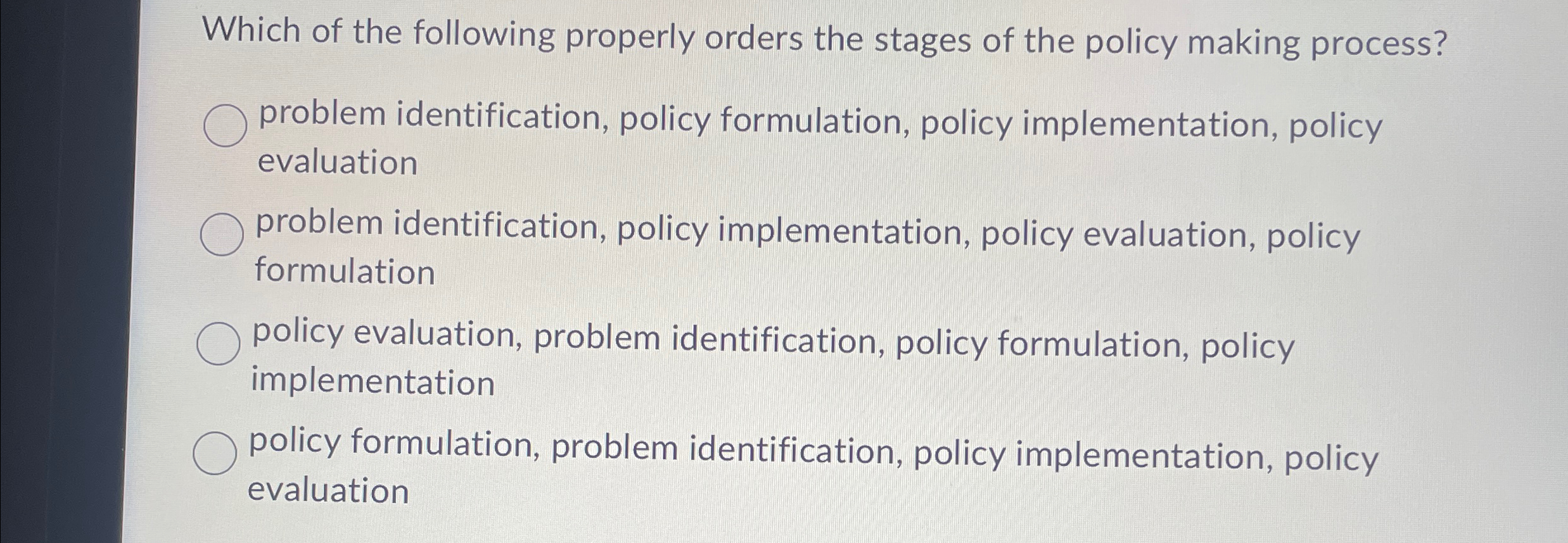 Solved Which of the following properly orders the stages of | Chegg.com