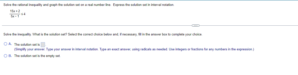 Solved Solve the rational inequality and graph the solution | Chegg.com