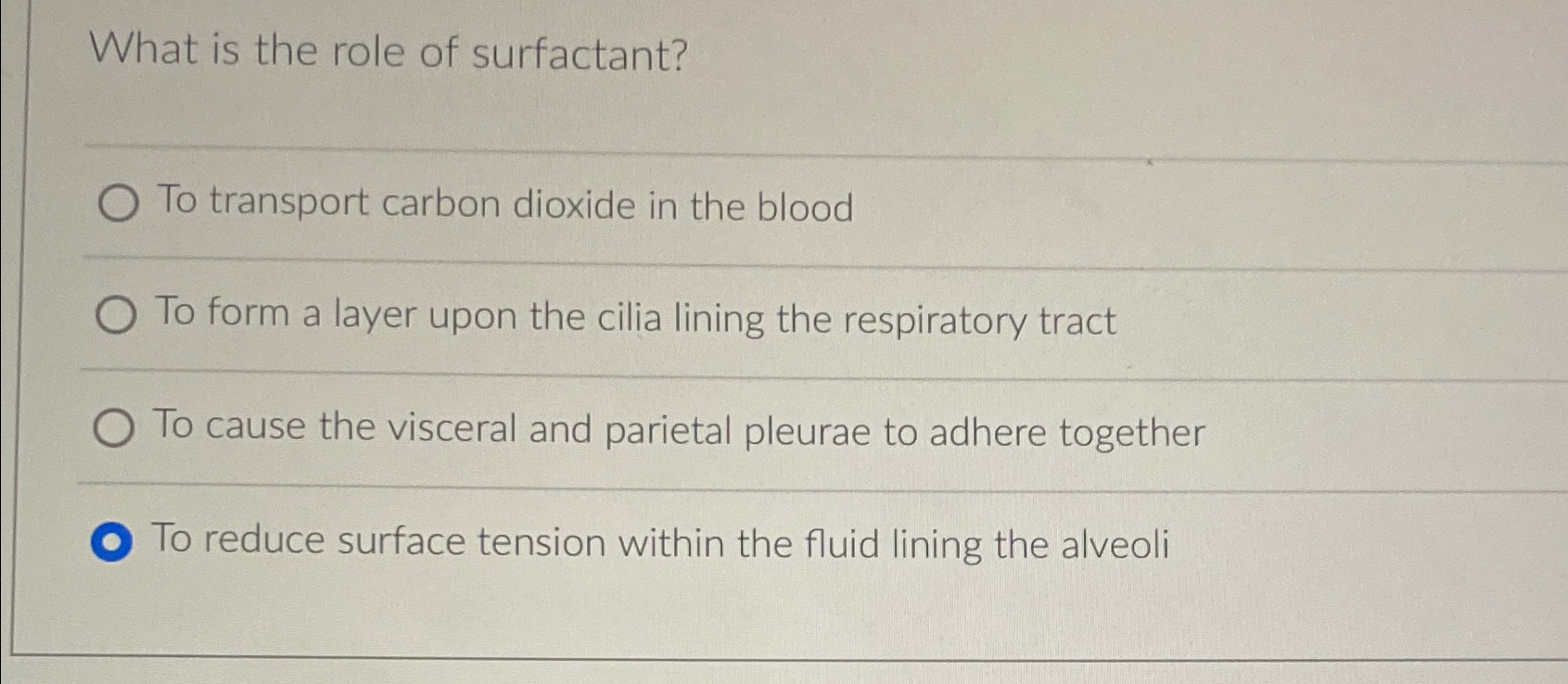 Solved What is the role of surfactant?q,To transport carbon | Chegg.com