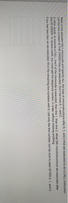 Solved Refer to the standard Mic 1 microcode and specify ALL | Chegg.com