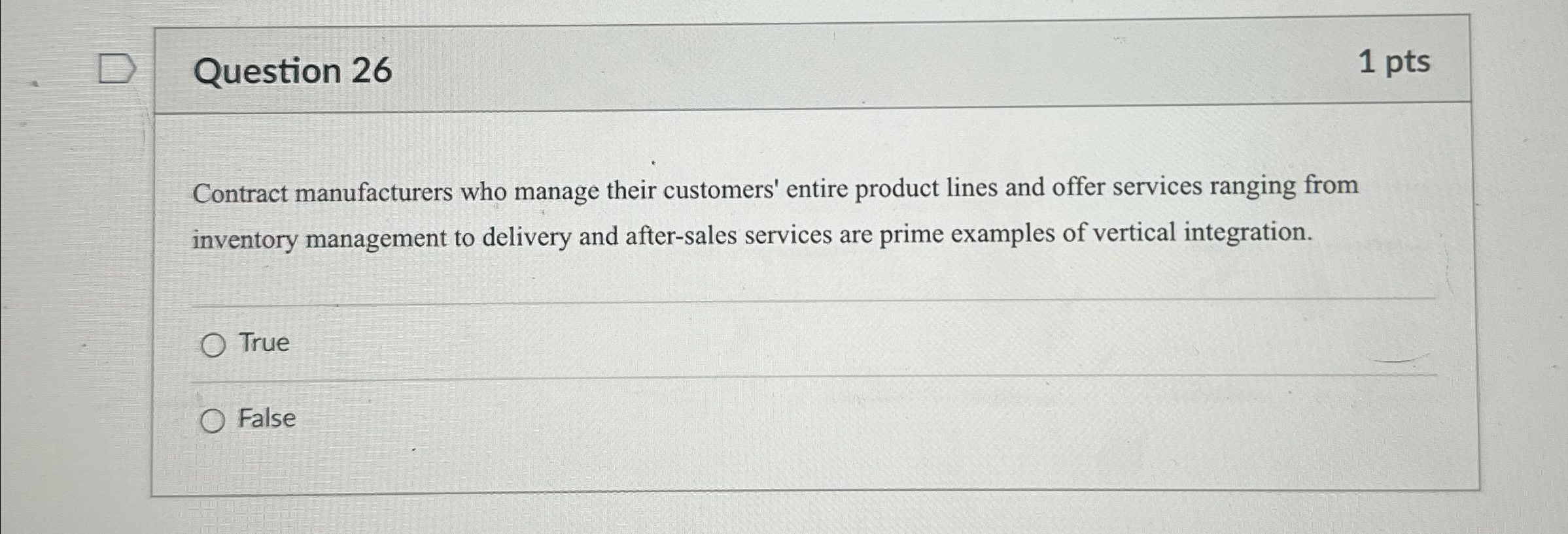 Solved Question 261 ﻿ptsContract manufacturers who manage | Chegg.com