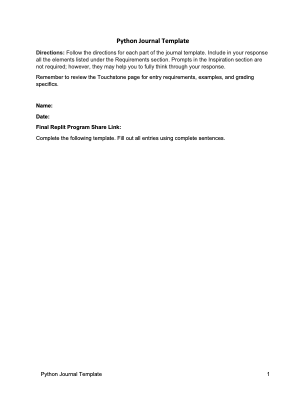 Solved I will upload the Journal template so you can fill | Chegg.com