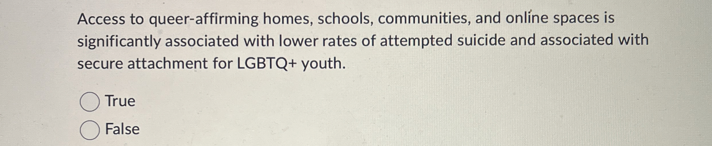Solved Access to queer-affirming homes, schools, | Chegg.com
