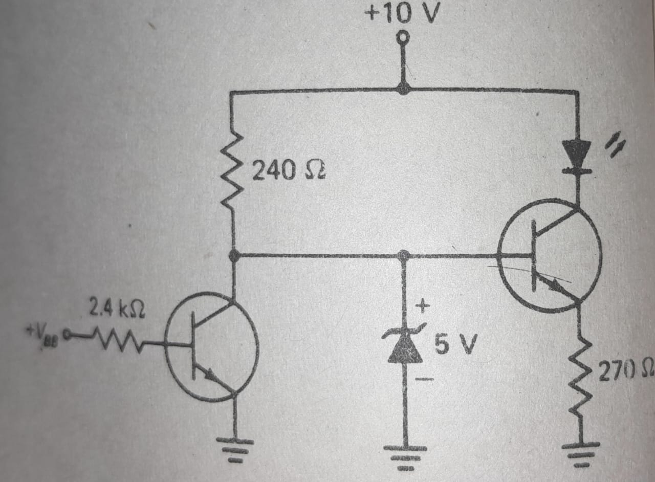 Solved What is the current through the LED when VBB | Chegg.com