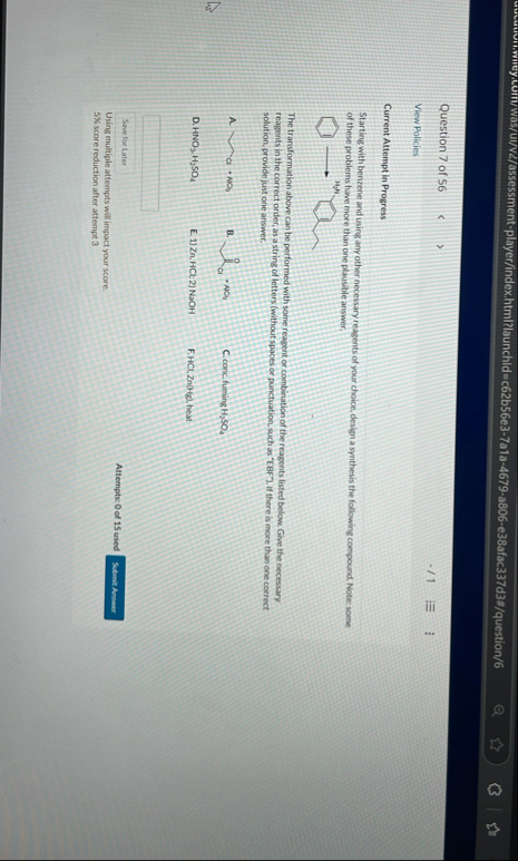 Question 7 ﻿of 56View PoliciesCurrent Attempt in | Chegg.com