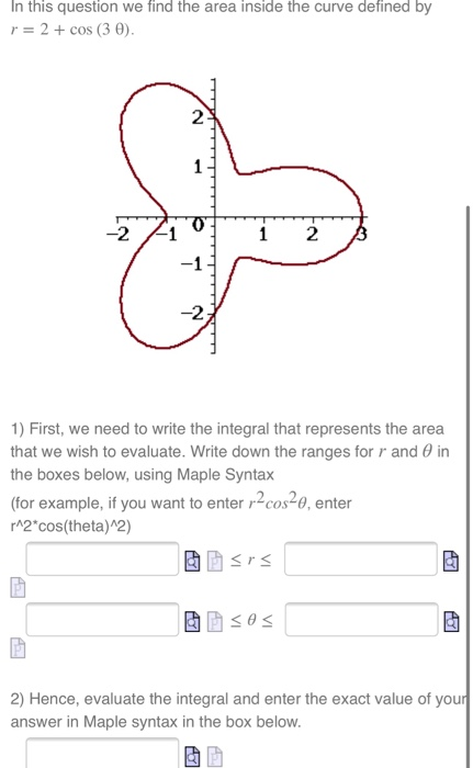 Solved In this question we find the area inside the curve | Chegg.com