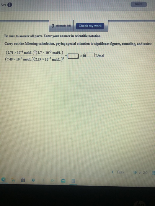 Solved Set Saved 3 attempts left Check my work Be sure to | Chegg.com