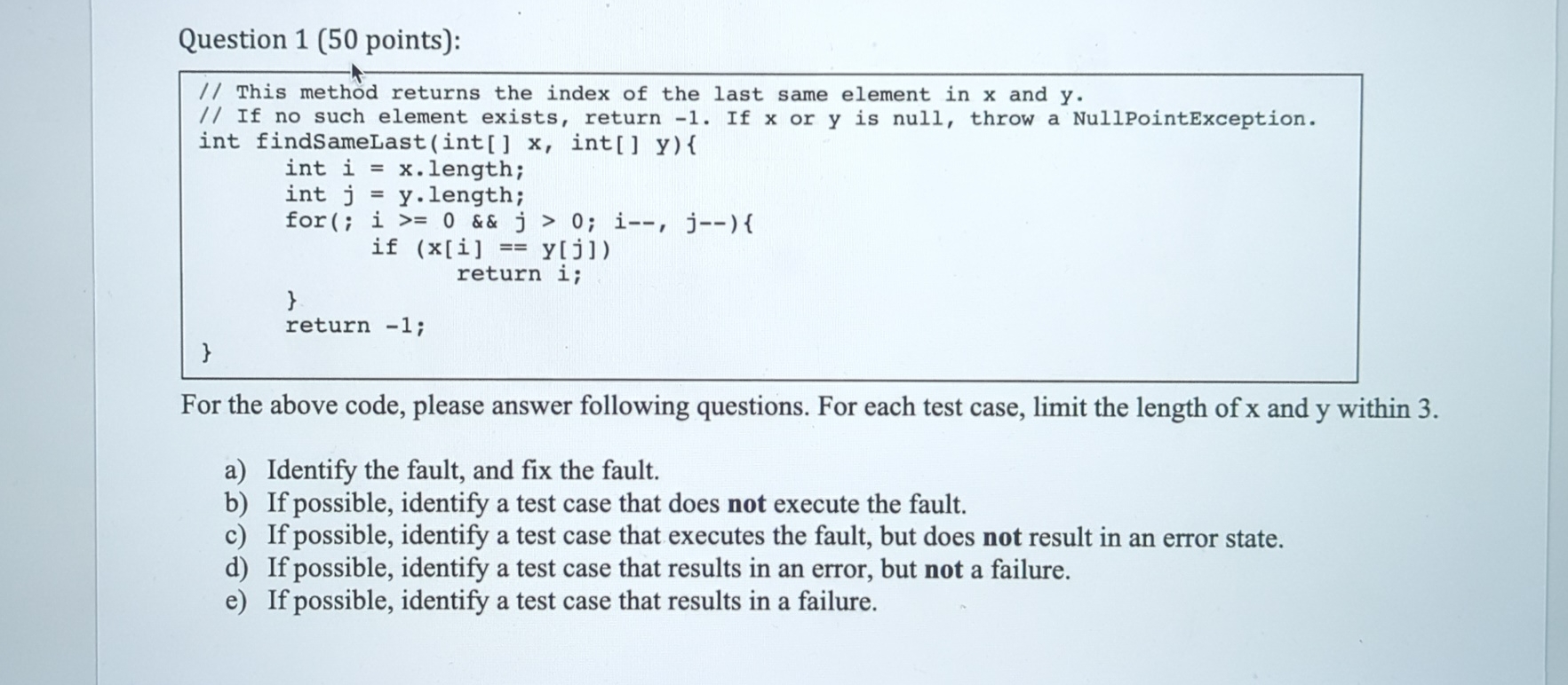 Solved Question 1 (50 ﻿points):For the above code, please | Chegg.com