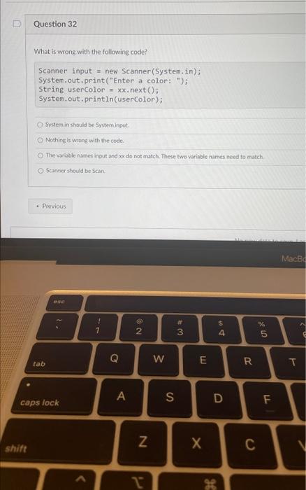 Solved What is wrong with the following code? Scanner input | Chegg.com