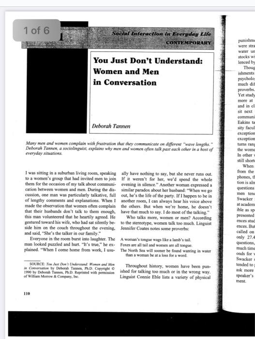 1 of 6 Social Interaction in Everyday Life | Chegg.com