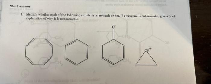 Solved 1. Identify whether each of the following structures | Chegg.com