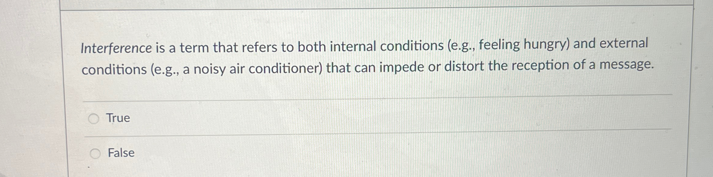 Solved Interference is a term that refers to both internal | Chegg.com