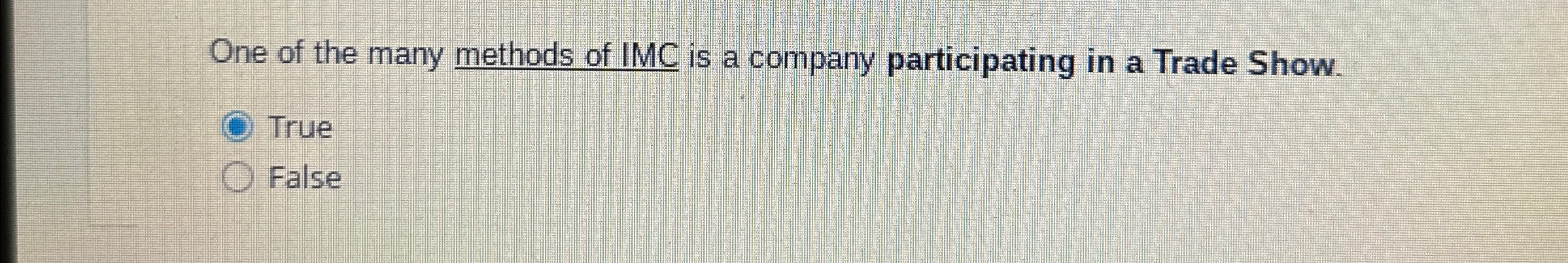 Solved One of the many methods of IMC is a company | Chegg.com