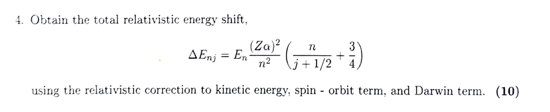 Solved Obtain the total relativistic energy | Chegg.com