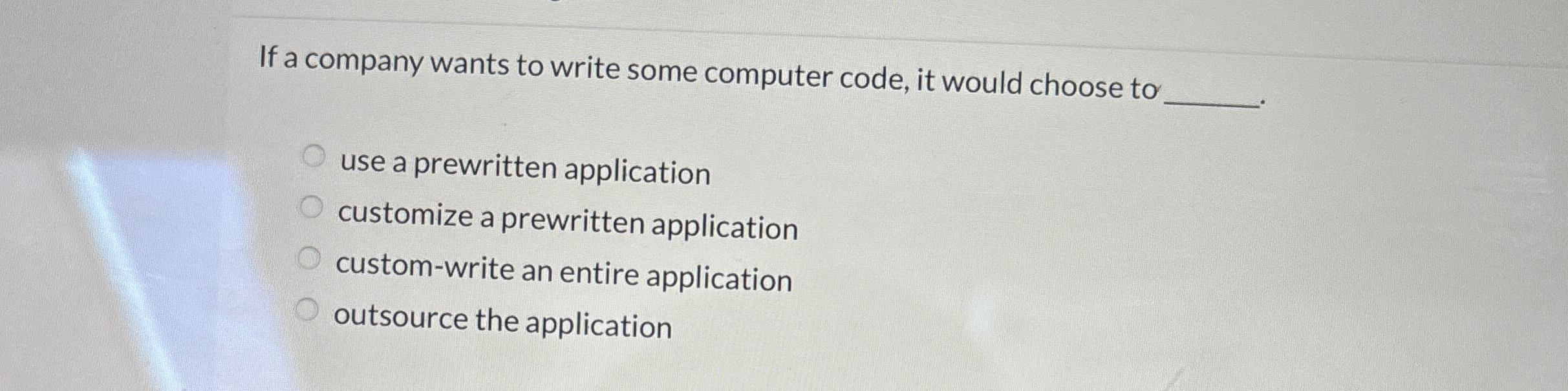 Solved If a company wants to write some computer code, it | Chegg.com