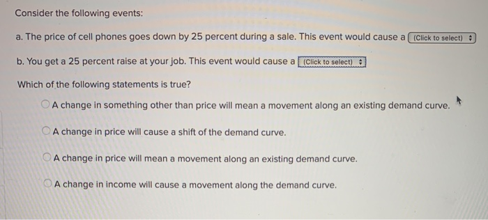 Solved If the price of a good increases, the supply of the | Chegg.com