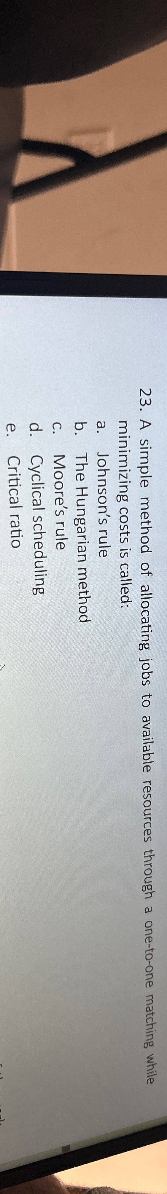 Solved A simple method of allocating jobs to available | Chegg.com