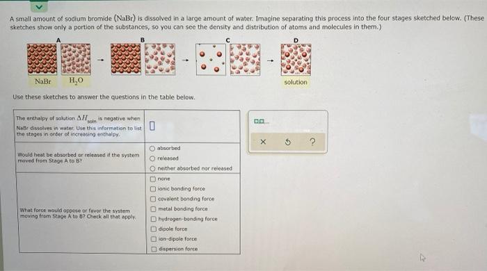 Solved A small amount of sodium bromide (NaBr) is dissolved | Chegg.com