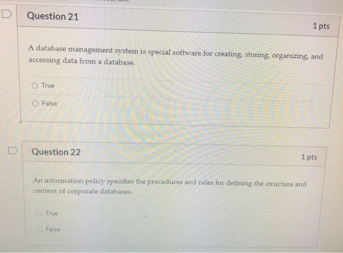 Solved Question 19 1 pts Both Oracle and Microsoft Access | Chegg.com
