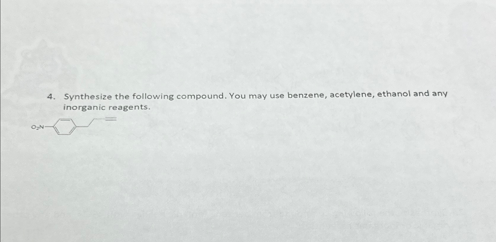 Solved Synthesize the following compound. You may use | Chegg.com