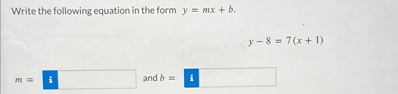Solved Write the following equation in the form | Chegg.com