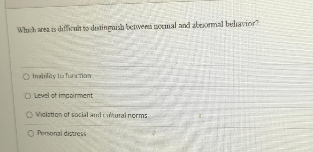 Solved Which area is difficult to distinguish between normal | Chegg.com