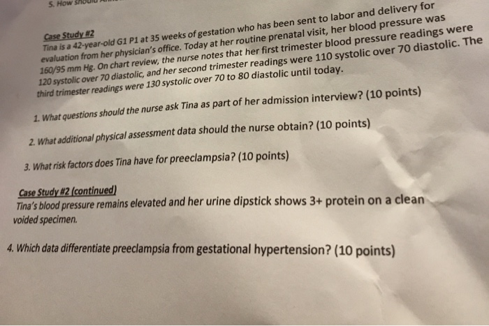 Solved 5. How Case Study #12 Tina is a 42-year-old G1 P1 at | Chegg.com