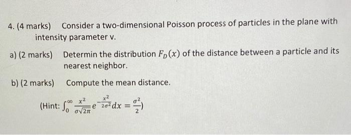 Solved 4. (4 marks) Consider a two-dimensional Poisson | Chegg.com