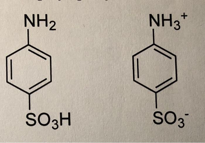 Solved + NH2 NH3+ SO3H SO3 | Chegg.com